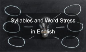 Syllables and Word Stress in English | ESL Fluency
