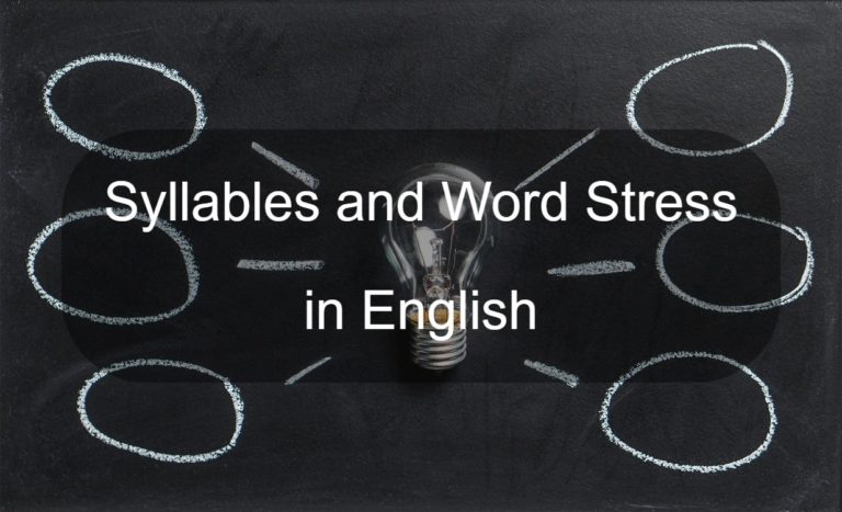 Syllables and Word Stress in English | ESL Fluency